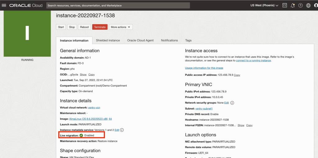 Improve your VM workload availability with OCI’s live migration
