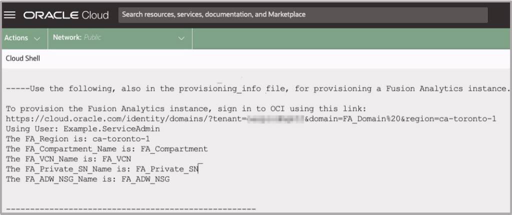 Deploy Network Components for Oracle Fusion Analytics Service Endpoints