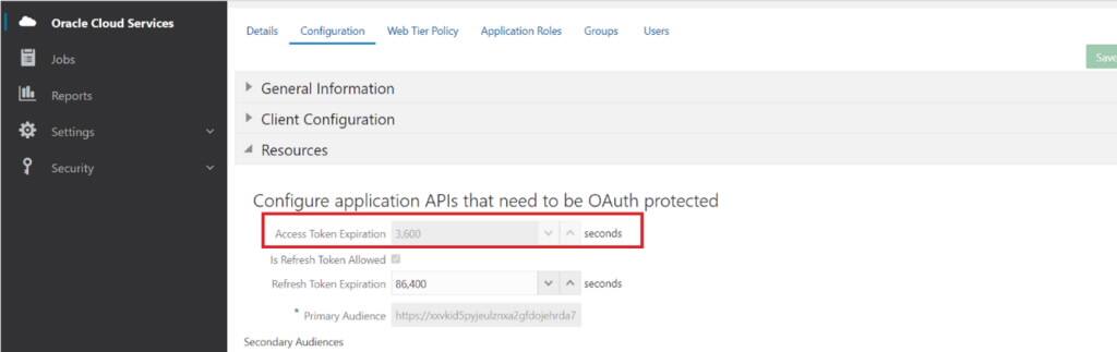 Generate OAC Snapshot using REST API