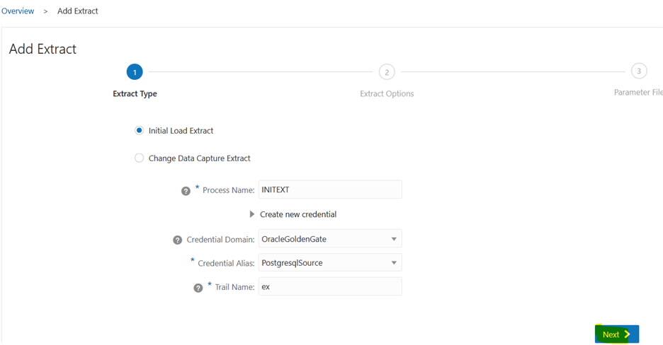 Oci Goldengateを使用して、オンプレミスのpostgresqlデータベースをoci Database With