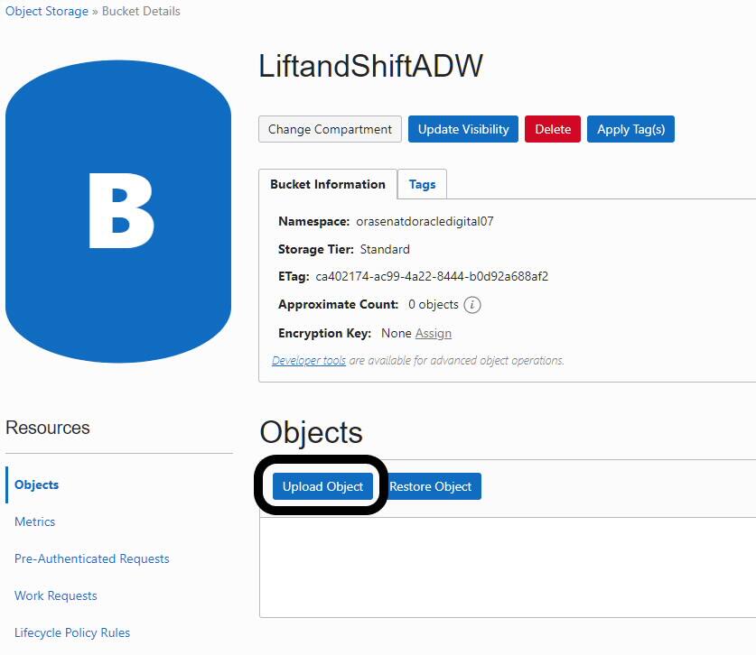 Loading data into Autonomous Data Warehouse using Datapump