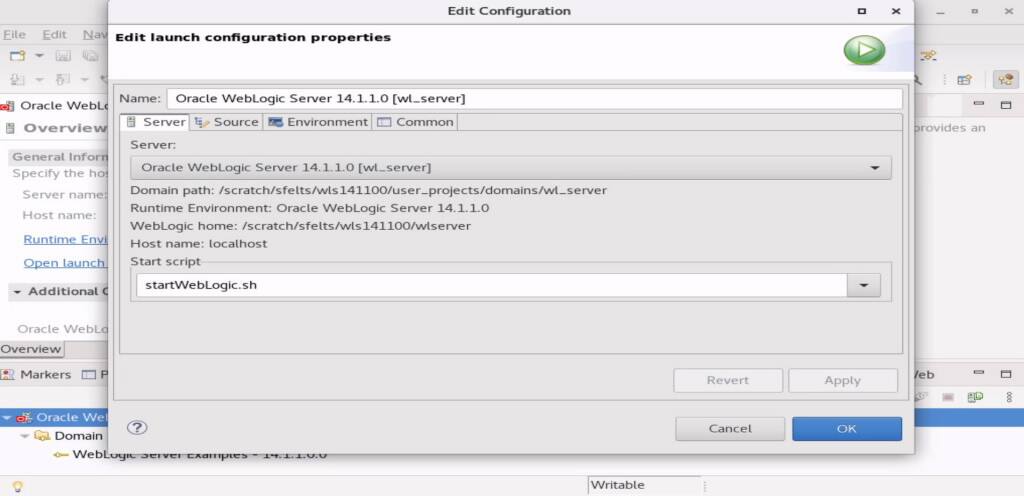 Java EE開発者向けのEclipse IDEでWebLogic Server 14