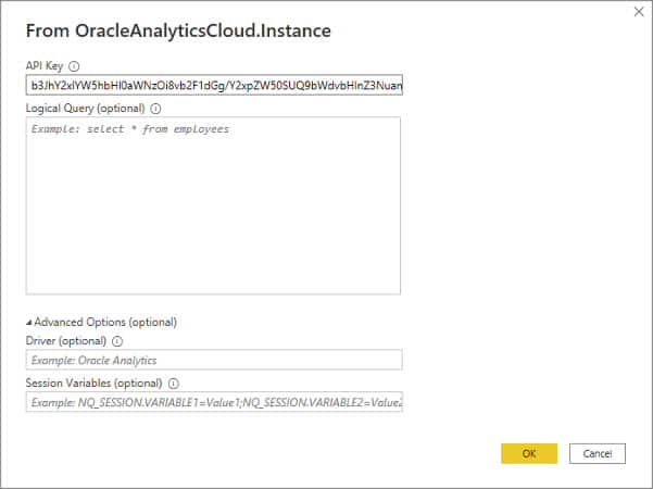 Visualize Oracle Analytics Cloud data using Power BI
