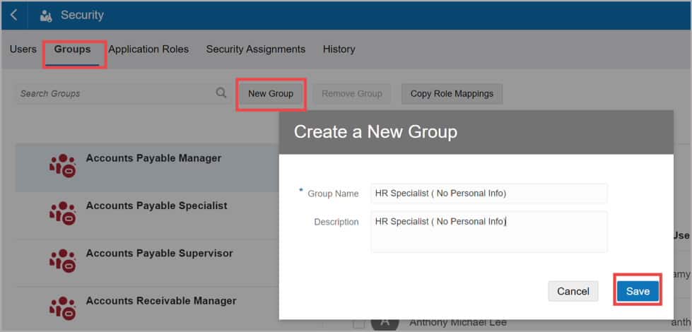 Oracle Fusion Analytics Warehouse Configuring Object Security And