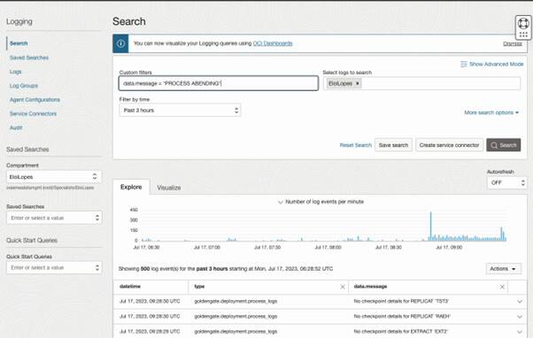 Access Oci Goldengate Logs Using Oci Logging 