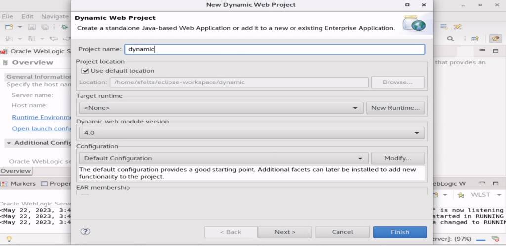 Java EE開発者向けのEclipse IDEでWebLogic Server 14