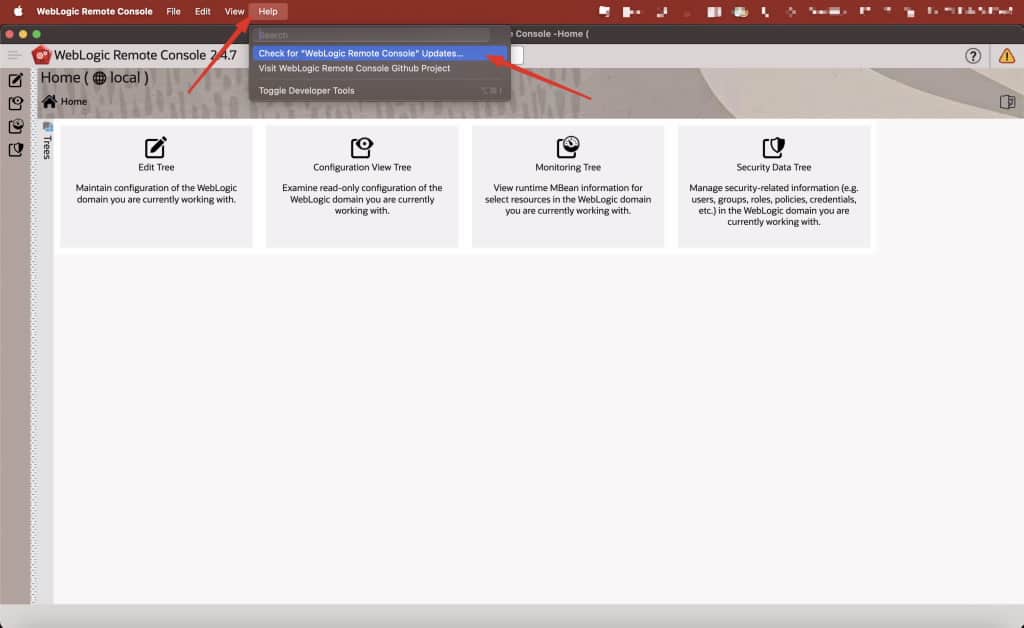 WebLogic Remote Consoleの確認 (オープン・ソースのWebLogic Admin Console)