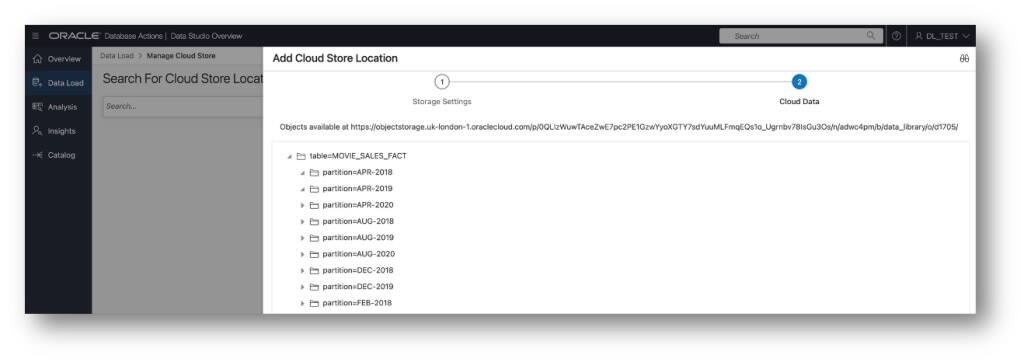 Simple Export-Import using DBMS_CLOUD and Data Studio's Data Load Tool
