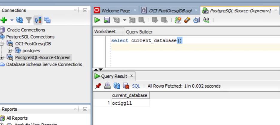 Oci Goldengateを使用して、オンプレミスのpostgresqlデータベースをoci Database With