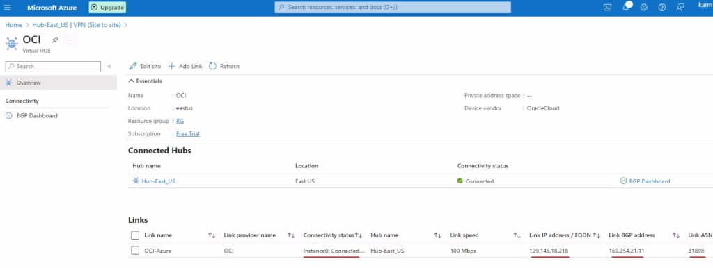 Setting Up Site-to-Site VPN Connectivity from OCI to Azure Virtual WAN