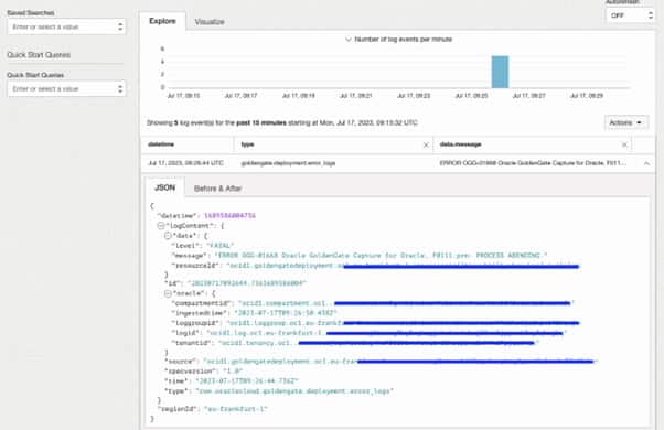 Access Oci Goldengate Logs Using Oci Logging