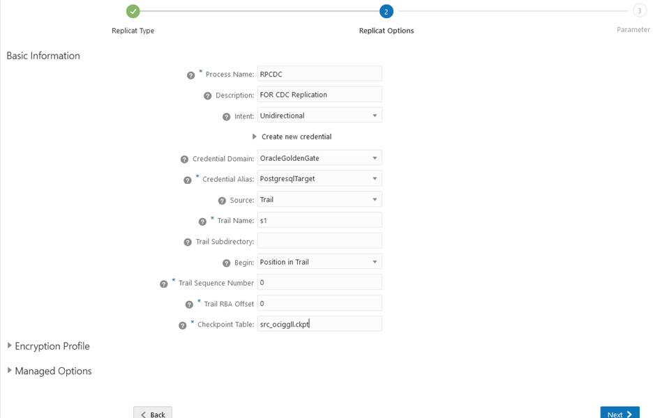 Oci Goldengateを使用して、オンプレミスのpostgresqlデータベースをoci Database With