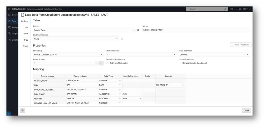 Simple Export-Import using DBMS_CLOUD and Data Studio's Data Load Tool