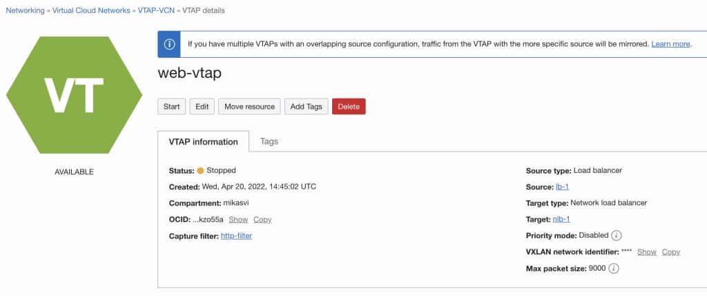 Announcing VTAP for Oracle Cloud Infrastructure
