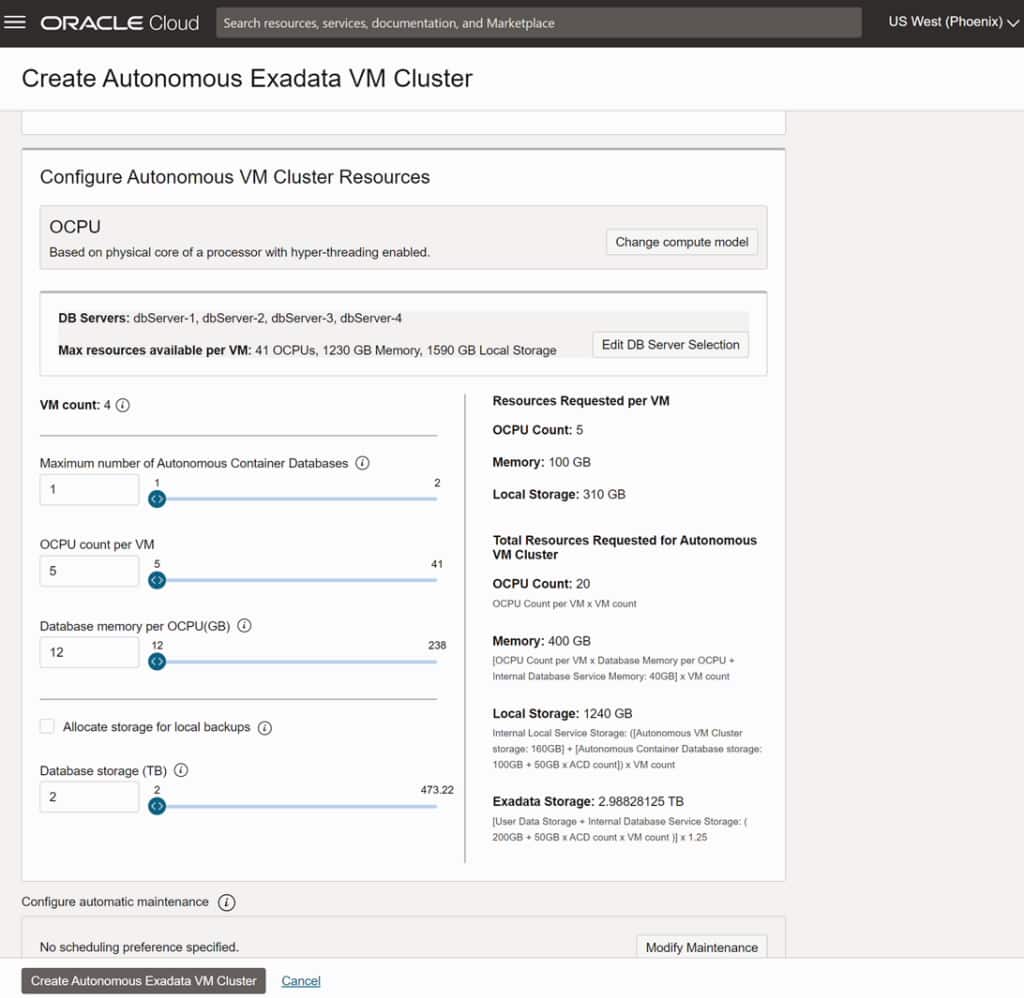 Autonomous Vm Cluster Node Subsetting On Autonomous Database On Exadata