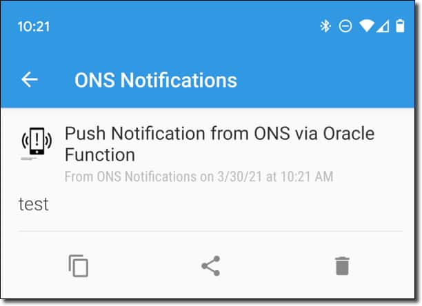 Sending Push Notifications From Oracle Notification Service With Oracle Functions And Pushover