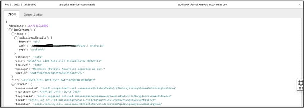 Access Oracle Analytics Cloud Logs Through Integration With Oracle