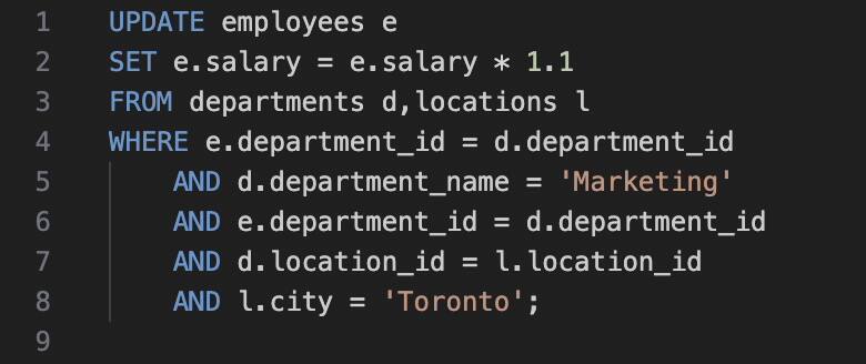 Oracle Database 23c: New feature - Direct Joins for UPDATE and DELETE Statements