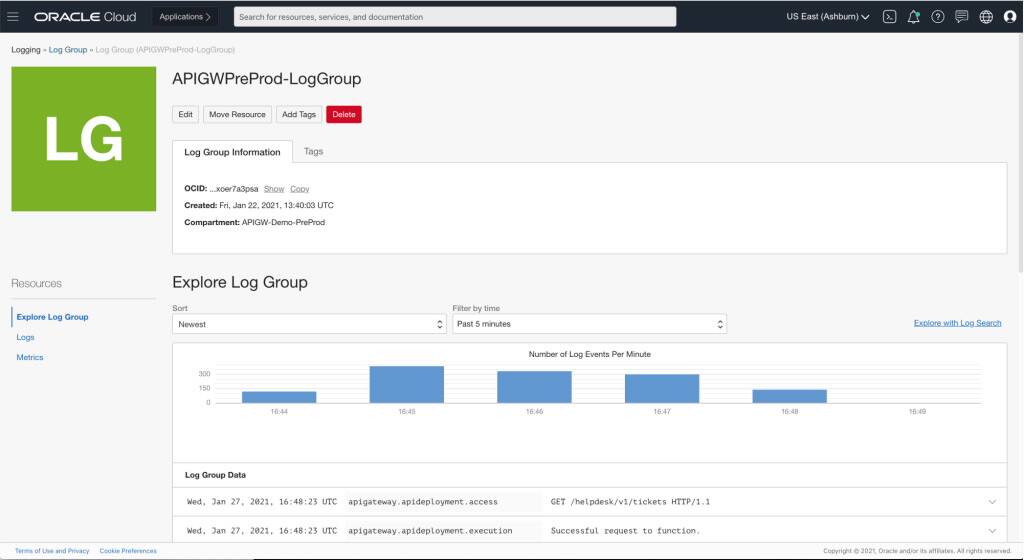 Get insight into API Gateway logs using OCI Logging Analytics