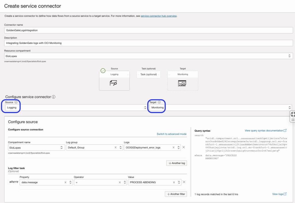 Access Oci Goldengate Logs Using Oci Logging
