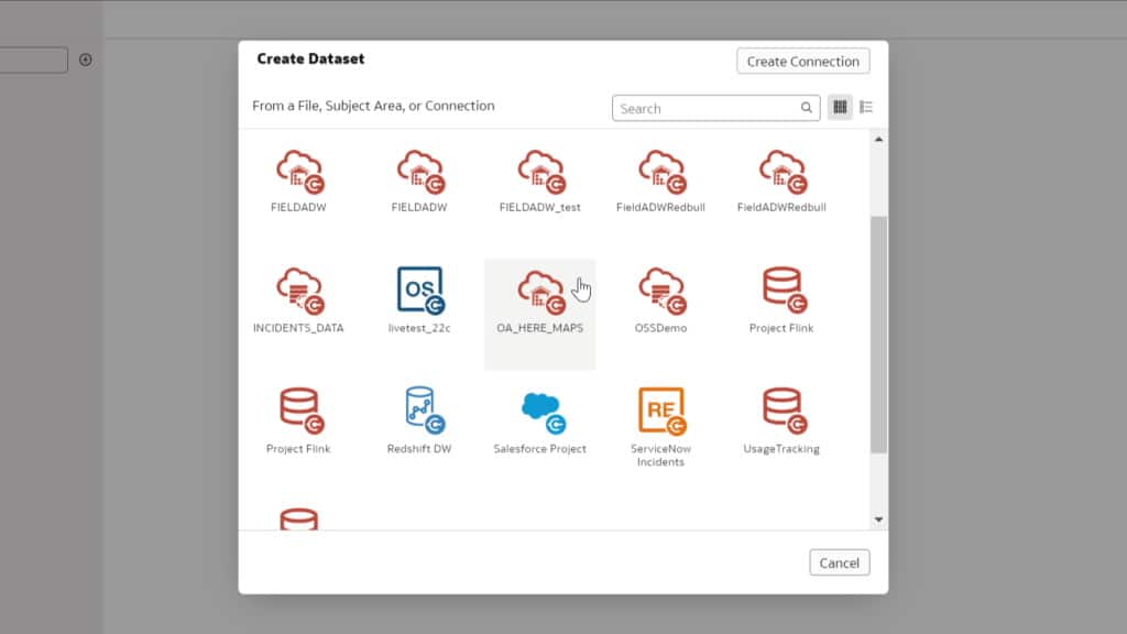 Calculate Distances Between Point Geometries in Database through OAC Dataset Definition