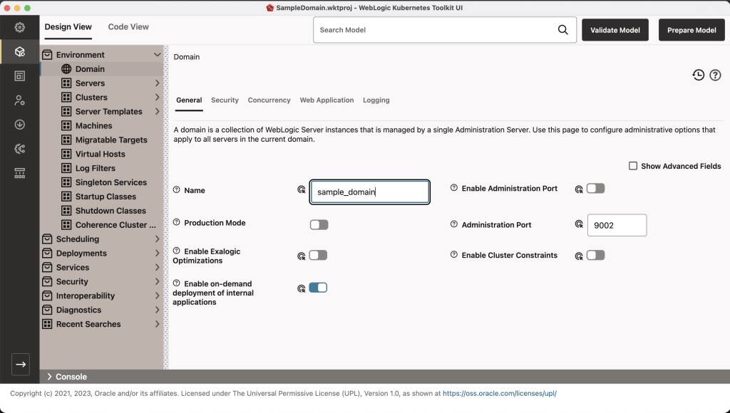 WebLogic Kubernetes Toolkitの拡張機能