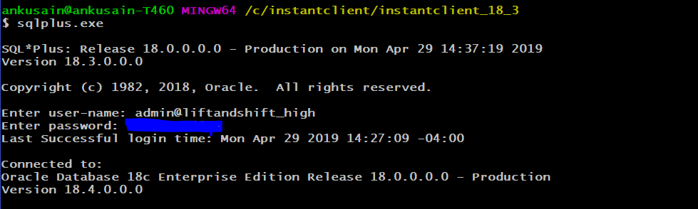 Loading data into Autonomous Data Warehouse using Datapump