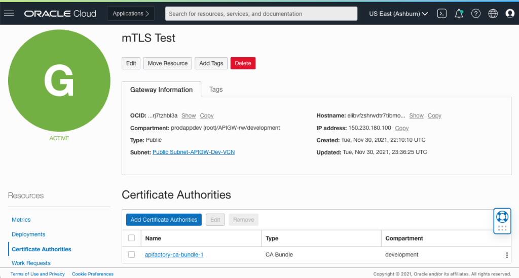 Announcing support for client mTLS and OCI Certificates in OCI API Gateway