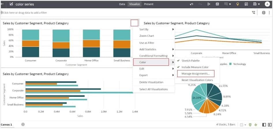 Enhance Oracle Analytics Custom Visualization Plug-Ins with Color Palettes