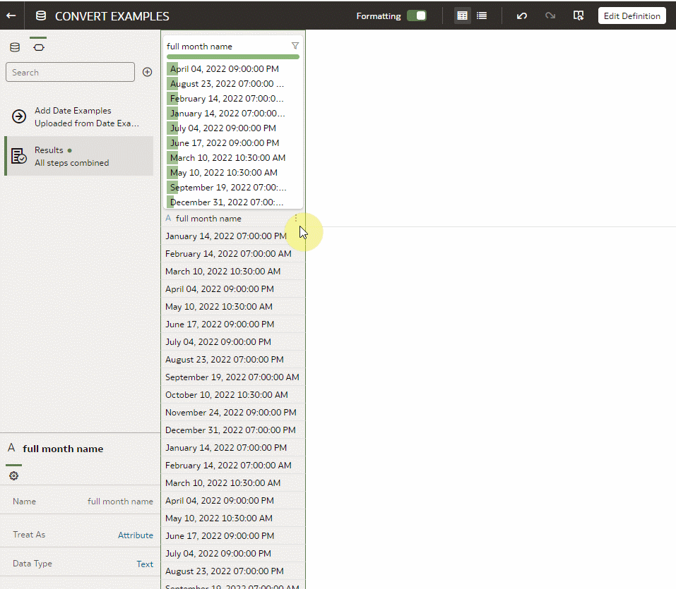 Tips to Convert Text Columns to Dates in Oracle Analytics Dataset ...