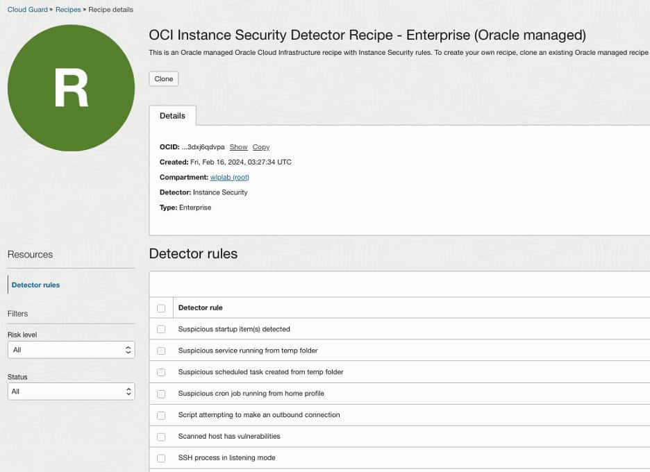 Instance Security now available in Oracle Cloud Guard Instance Security now available in Oracle Cloud Guard