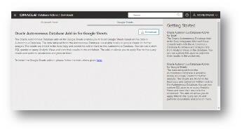 Using the Google Sheets Add-in to Query Autonomous Database
