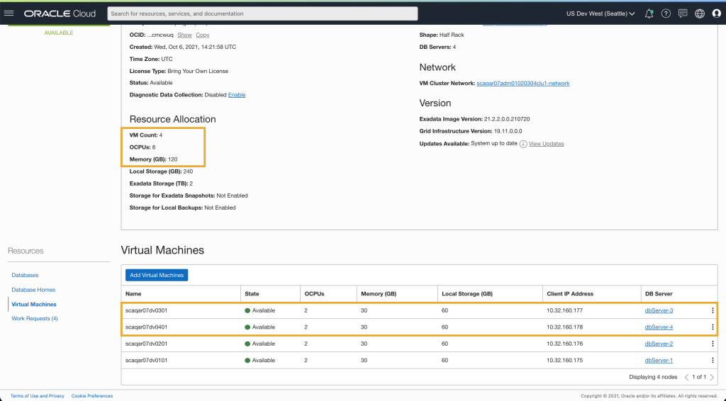 VM Cluster Node Subsetting now available on Gen2 Exadata Cloud@Customer