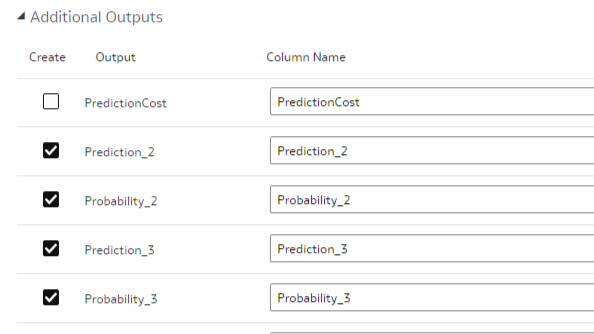 How To Get Multiple Prediction Outputs For An Oracle Machine Learning Model In Oracle Analytics