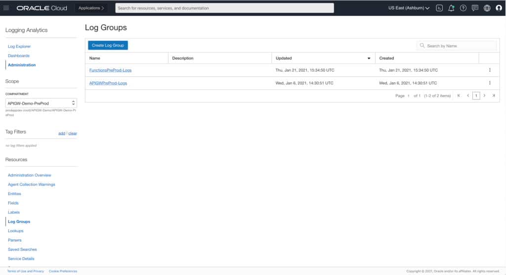 Get insight into API Gateway logs using OCI Logging Analytics