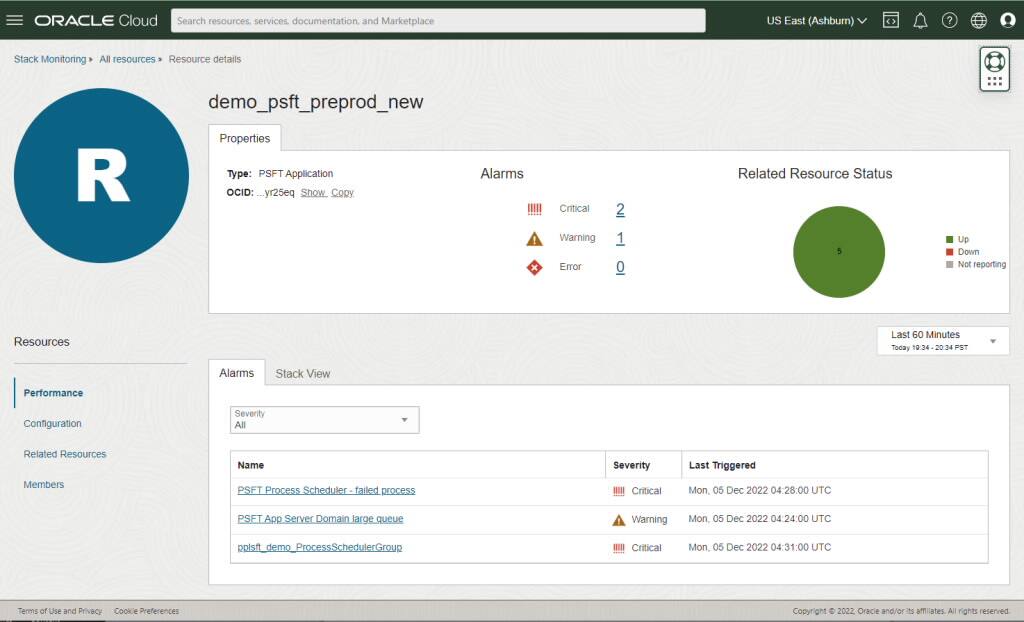 Monitor Your Oracle PeopleSoft Application and its stack using Stack Monitoring