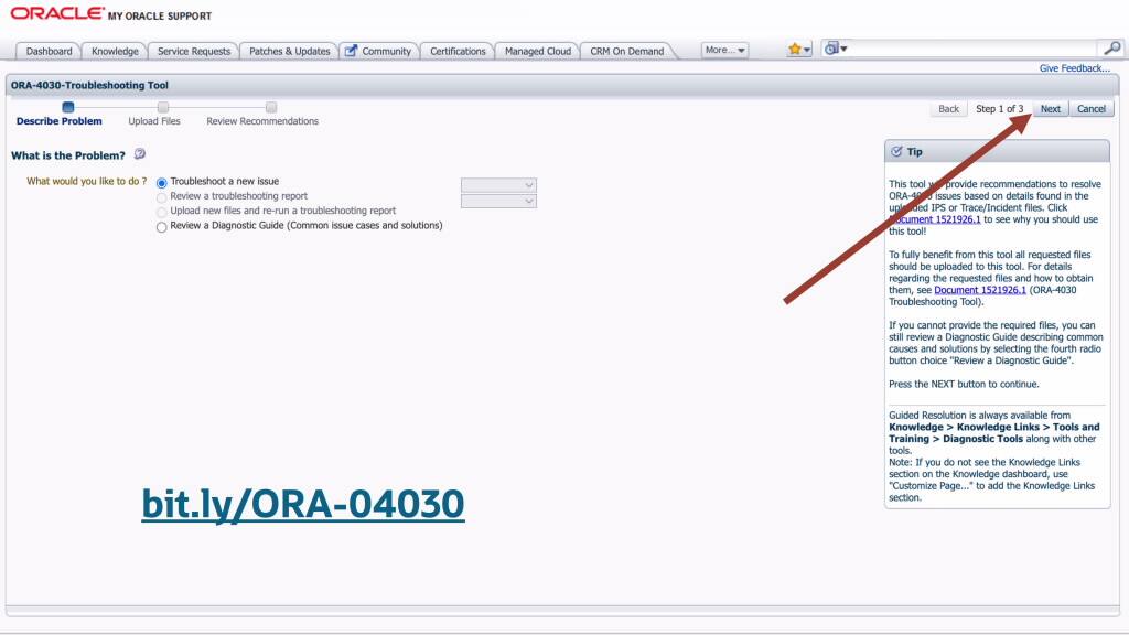 ORA-04030 out of process memory when trying to allocate - 3 Step Resolution