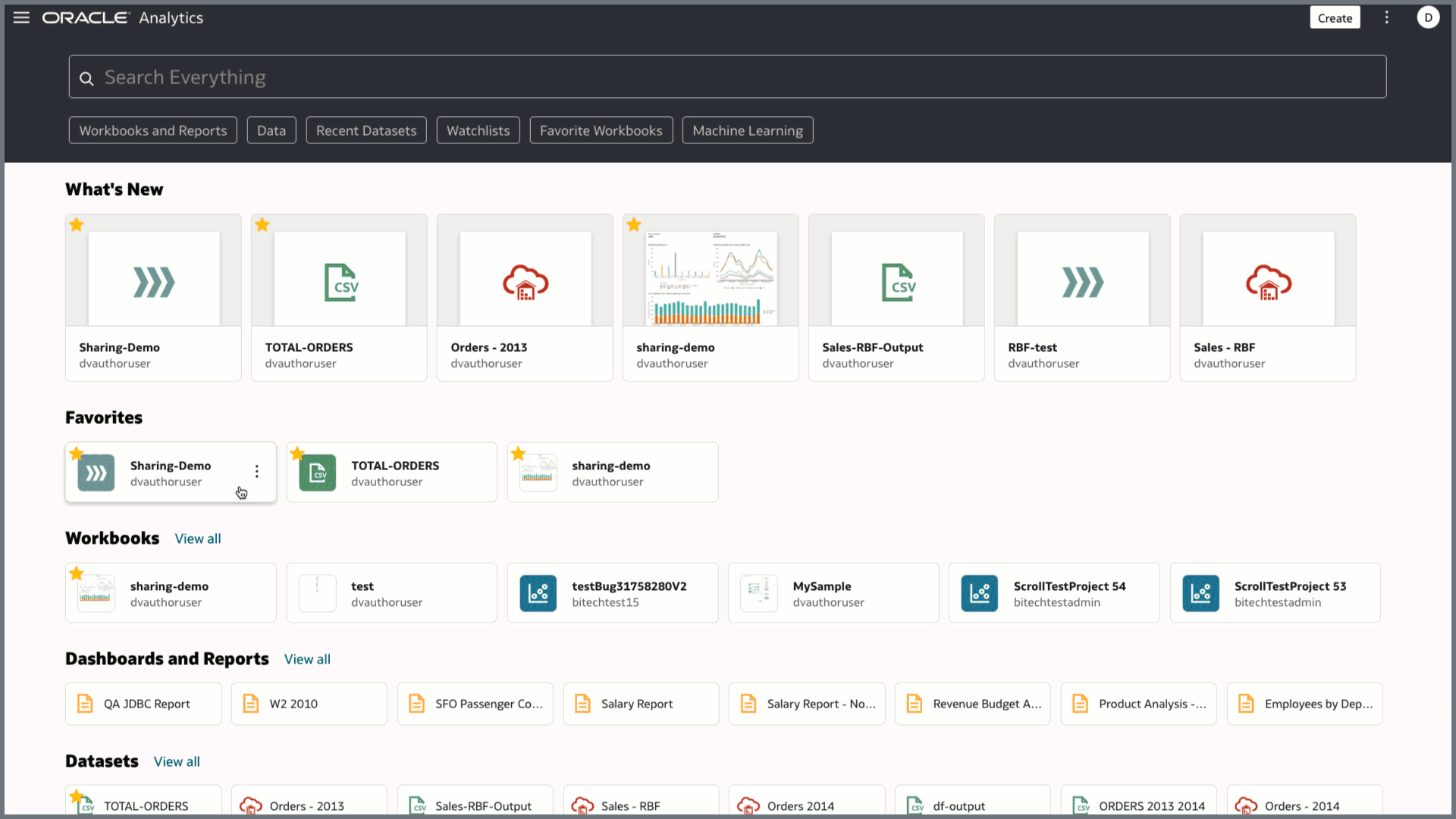 Share your data flows in Oracle Analytics Cloud