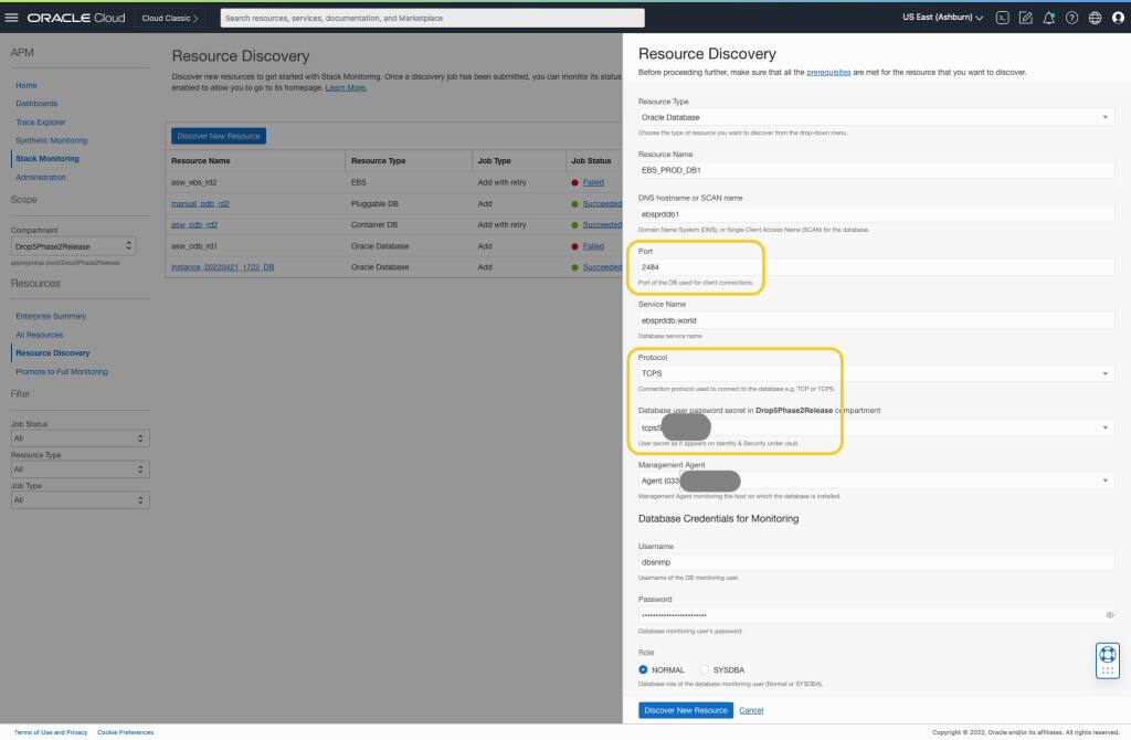 TCPS対応Oracle DatabaseをStack Monitoringで監視 (2022/11/04)