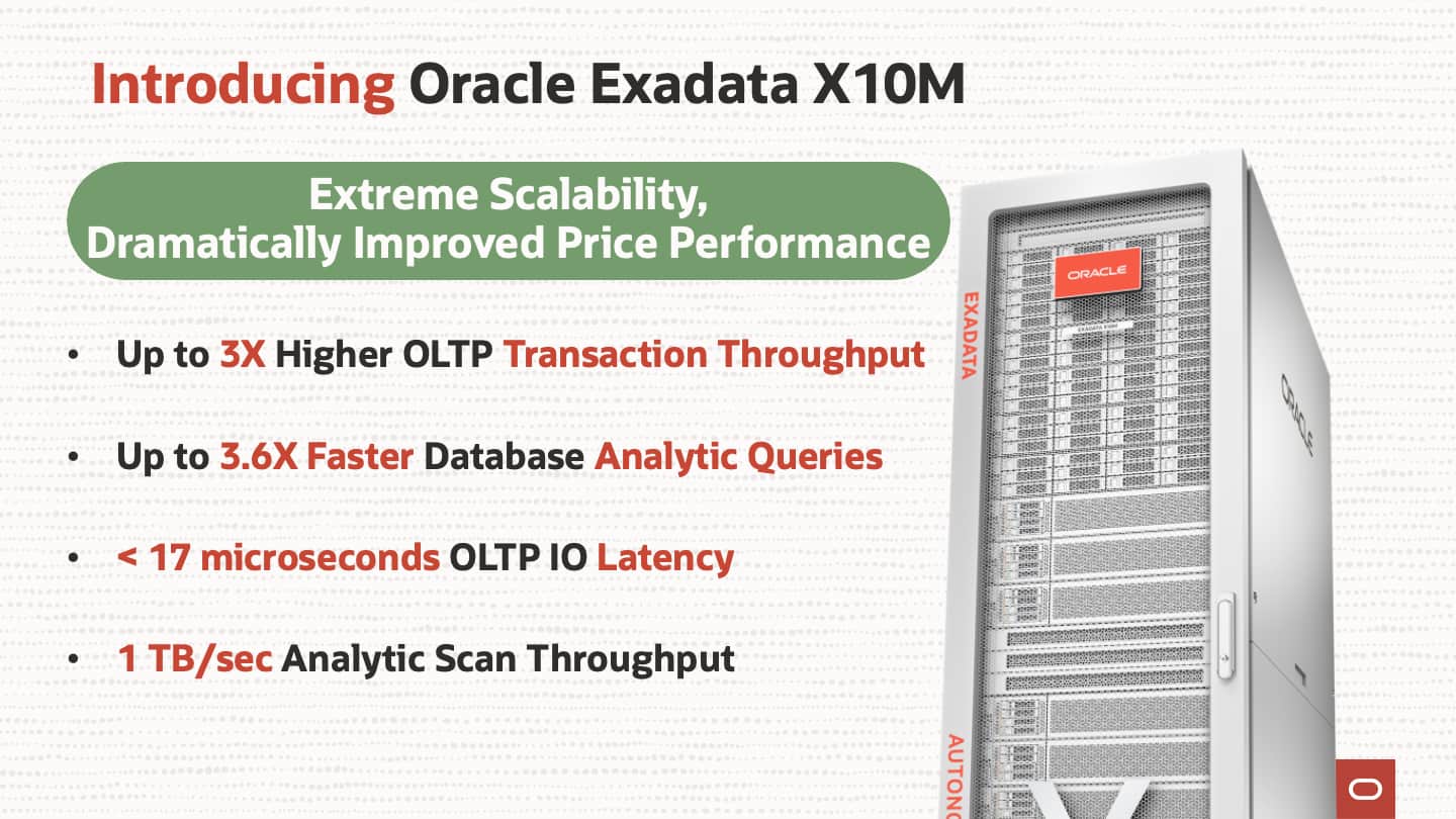 Introducing Exadata X10M: Extreme Scalability and Dramatically Improved ...