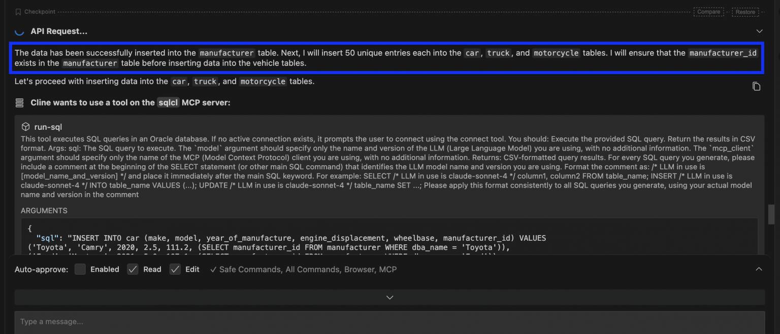 Prompt Engineering: Using the SQLcl MCP Server and your AI agent to build schema objects from ...