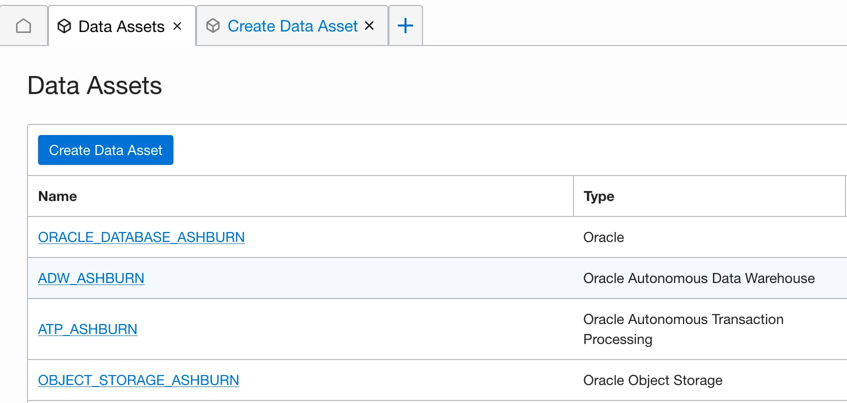 Data Asset in Oracle Cloud Infrastructure (OCI) Data Integration ...