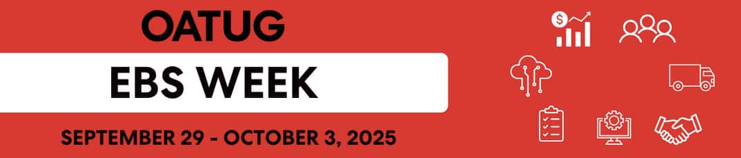OATUG EBS Week 2025: Sep 29 – Oct 3, 2025 | ebs