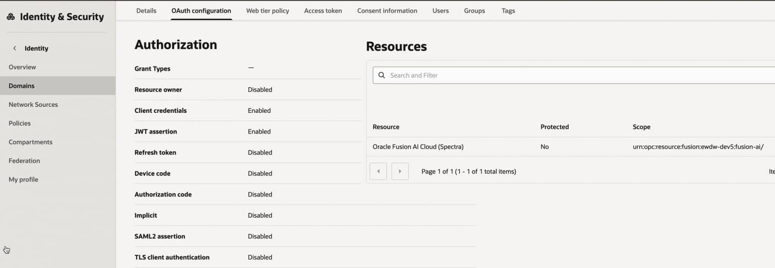 Configuring an OAuth Client App in Oracle Cloud Identity for Your ...
