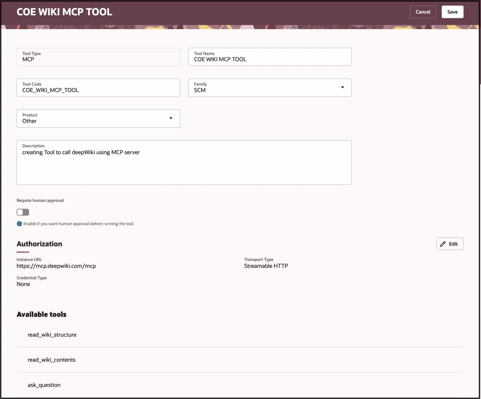 MCP Tool in AI Agent Studio | fusioncoe