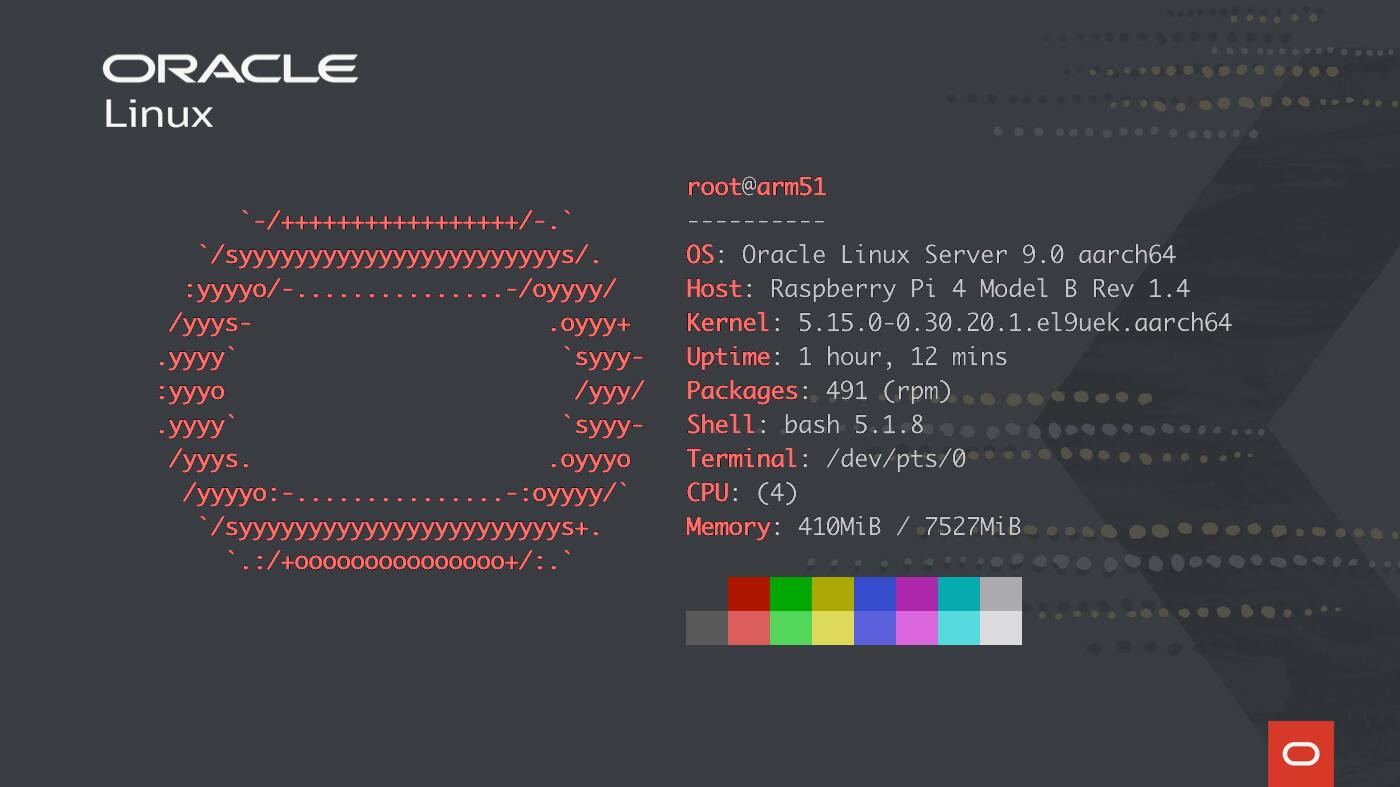 Oracle Linux 9 on Raspberry Pi! | scoter