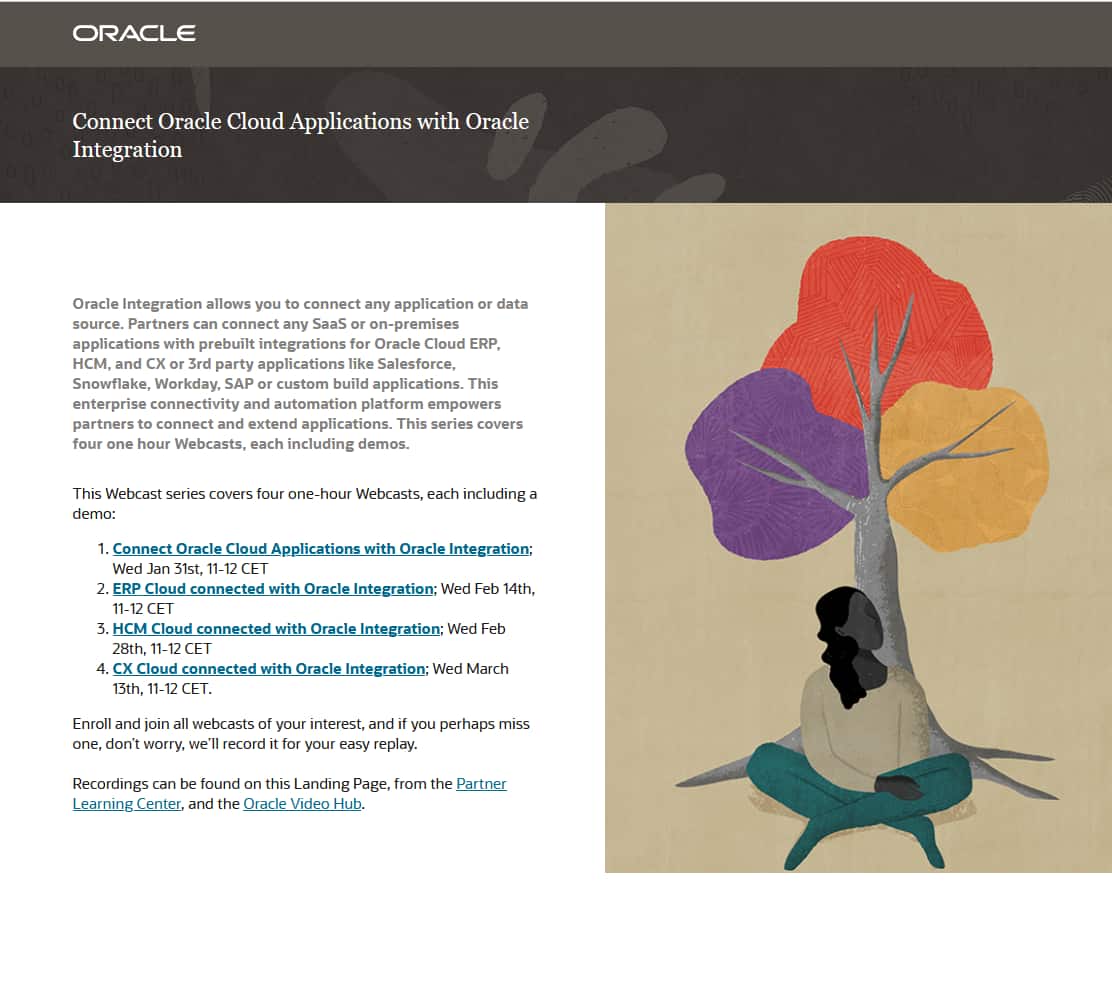 Connect Oracle Cloud Applications (HCM, CX, ERP) with Oracle Integration – Webcast series ...