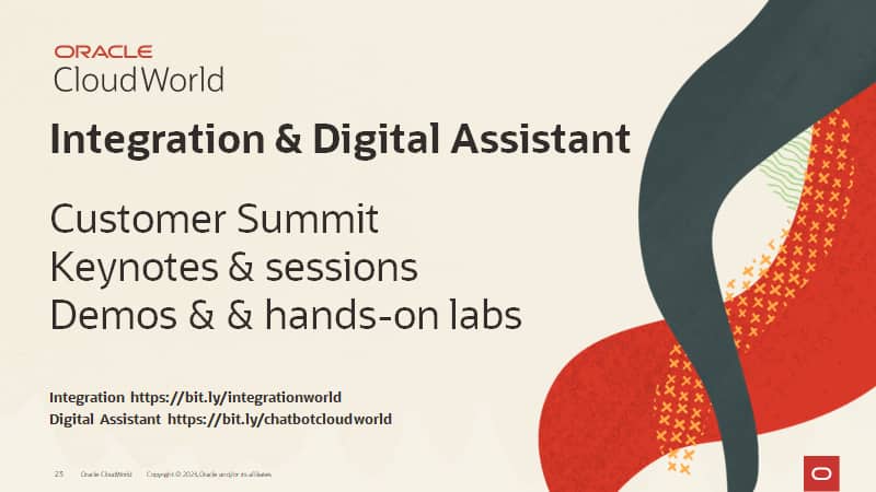 Oracle Integration sessions at CloudWorld 2023 | soacommunity