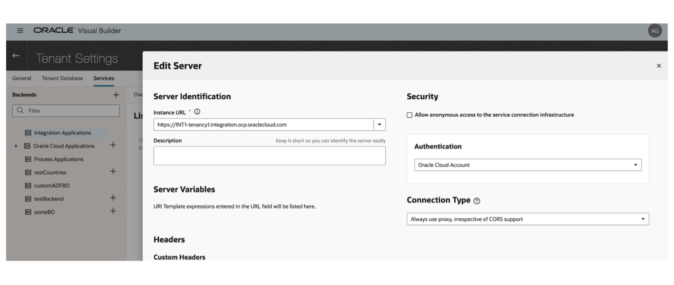 Connecting to Oracle Integration (OIC Gen 3) from Visual Application ...
